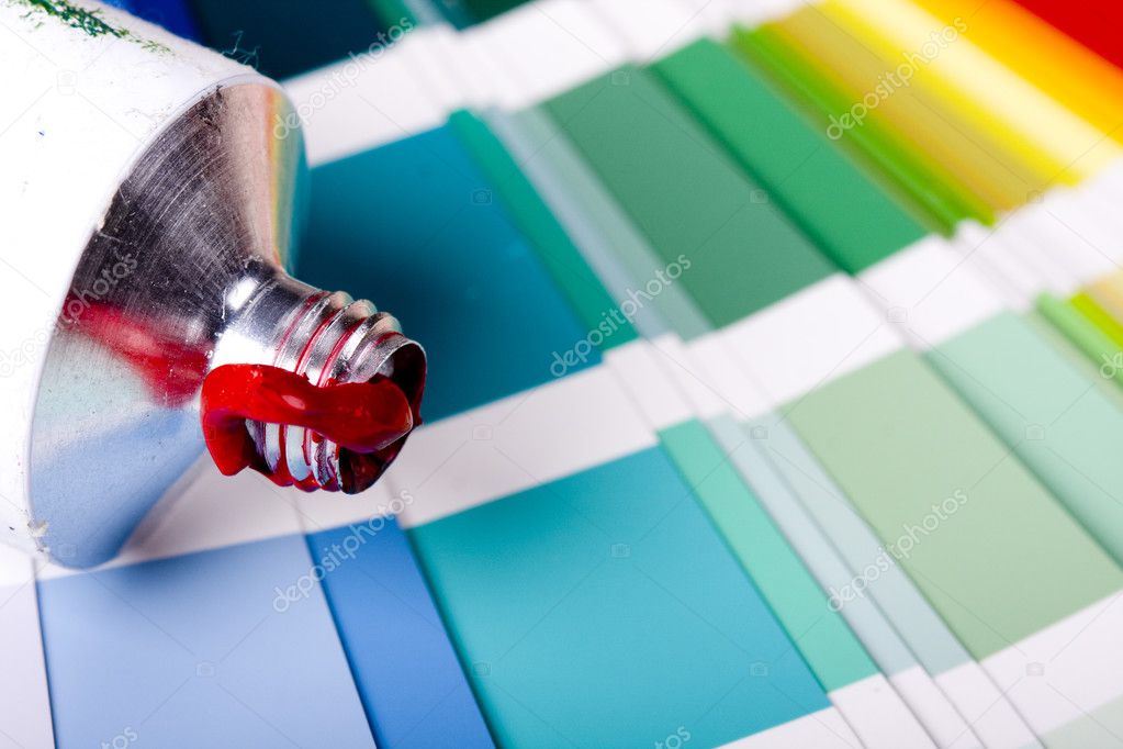 Artistic equipment and color chart Stock Photo by ©wime77 2450396