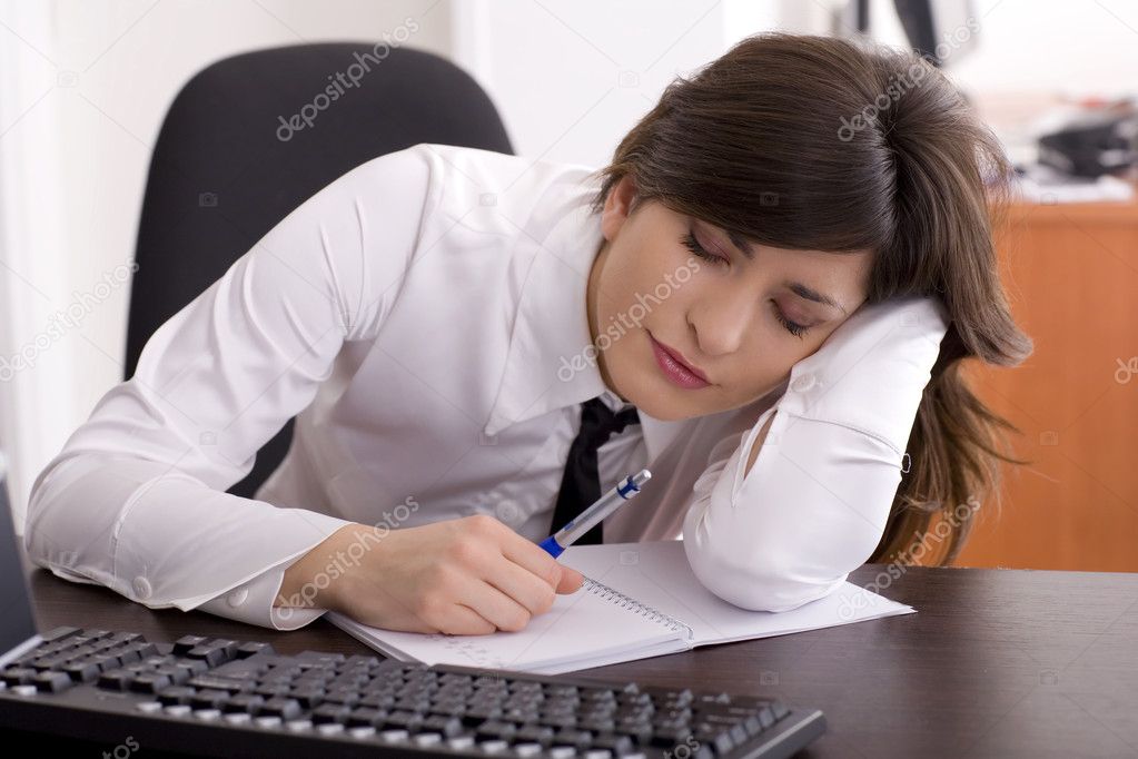 Tired at work ⬇ Stock Photo, Image by © vukphoto #2002723