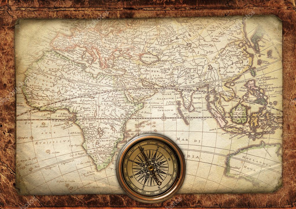 Vintage old map Stock Photo by ©katrin 1836469