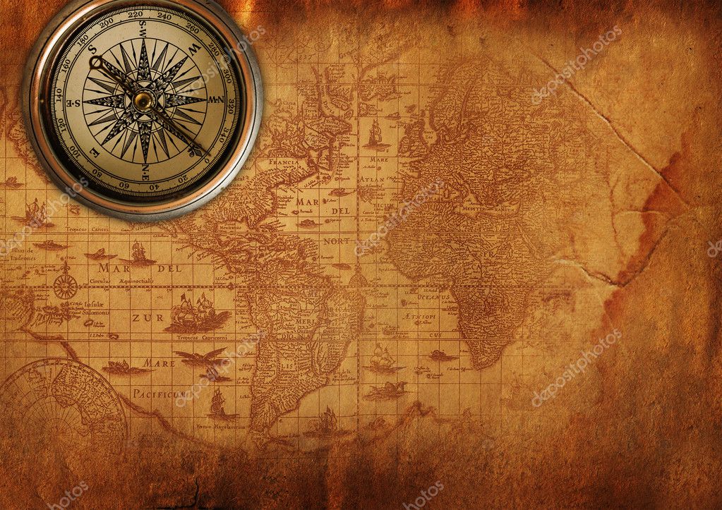 Vintage old map Stock Photo by ©katrin 1836487