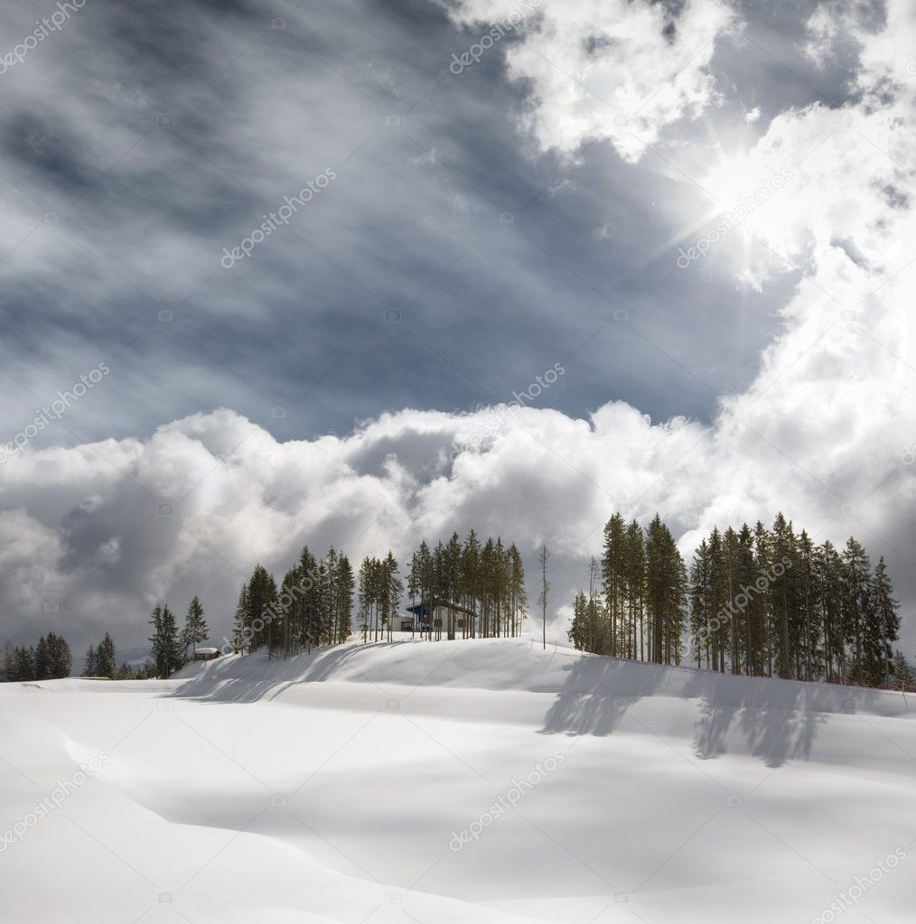 Winter day in the Alpes. — Stock Photo © photoff #1999791