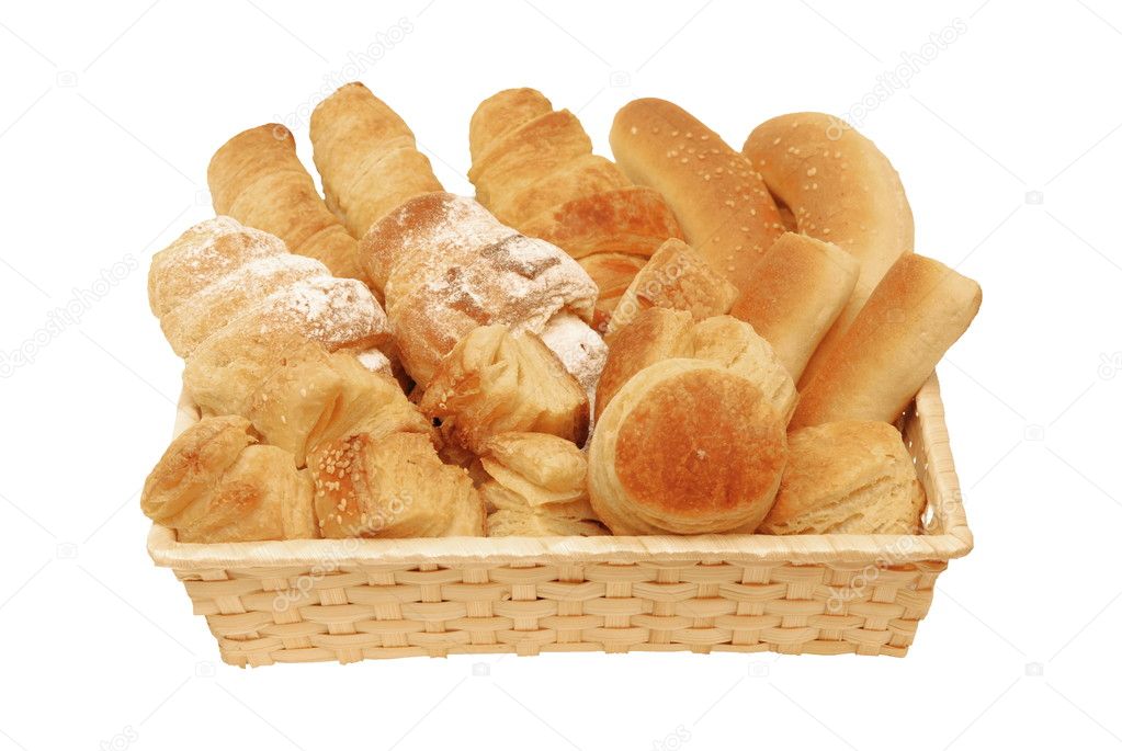 Pastry assortment in the basket Stock Photo by ©milinz 1865780