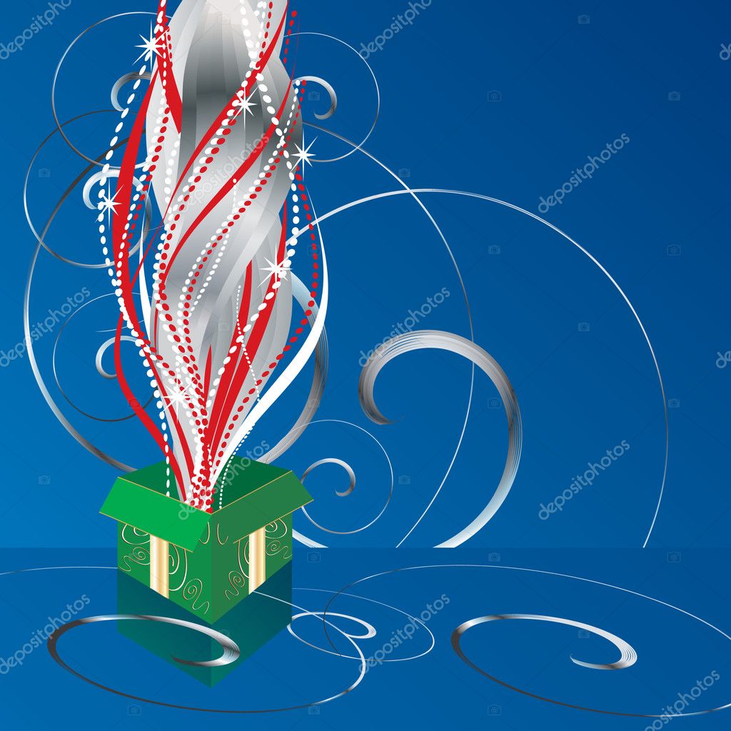 Magic gift box Stock Vector by ©milinz 1932861