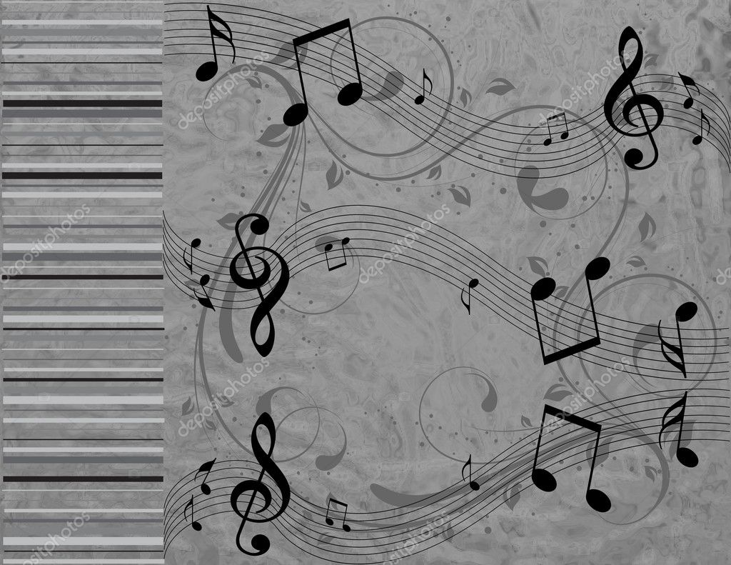 Musical note are on the grey background — Stock Photo © mijo69 #2196733