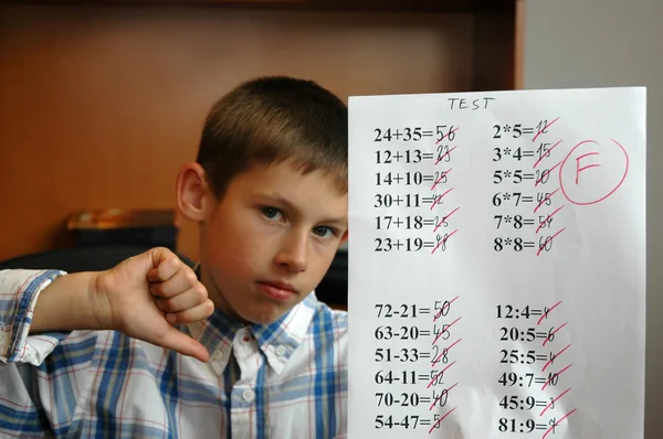 Student with F grade - Stock Image - Everypixel