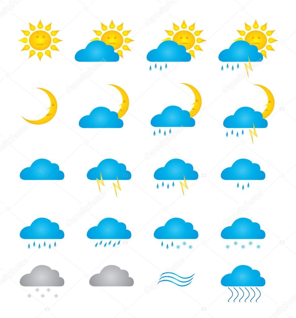 Weather signs — Stock Vector © cristi180884 #1963244