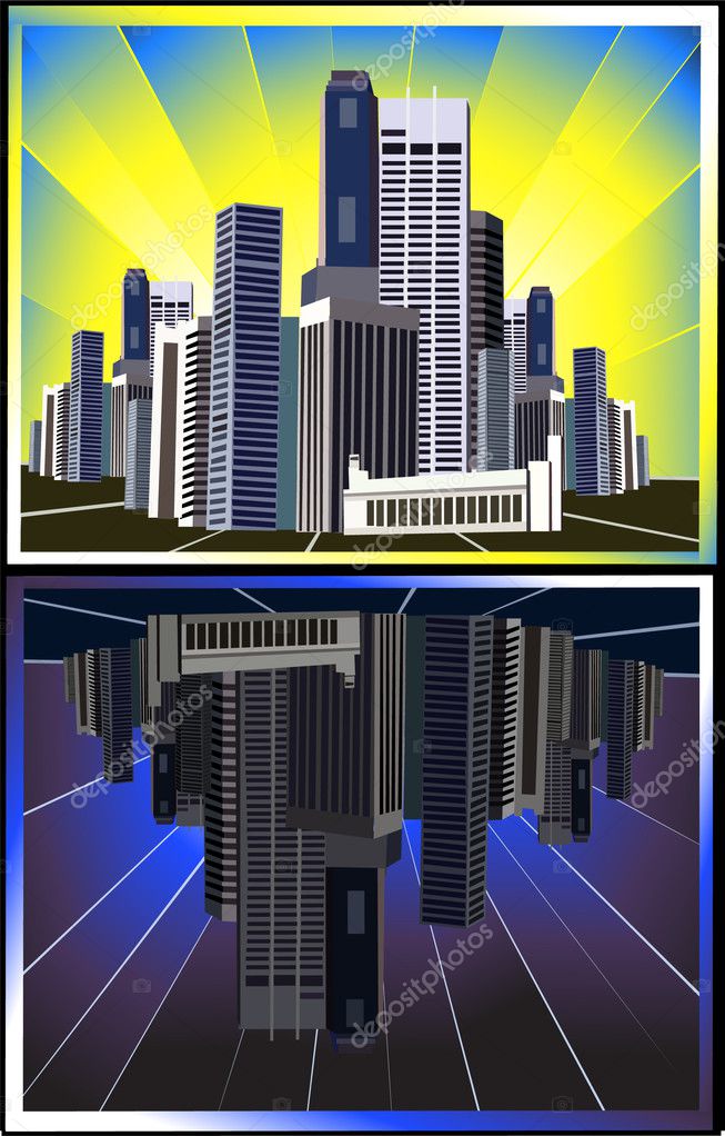 Town landscape Stock Vector Image by ©maryia777 #1846373