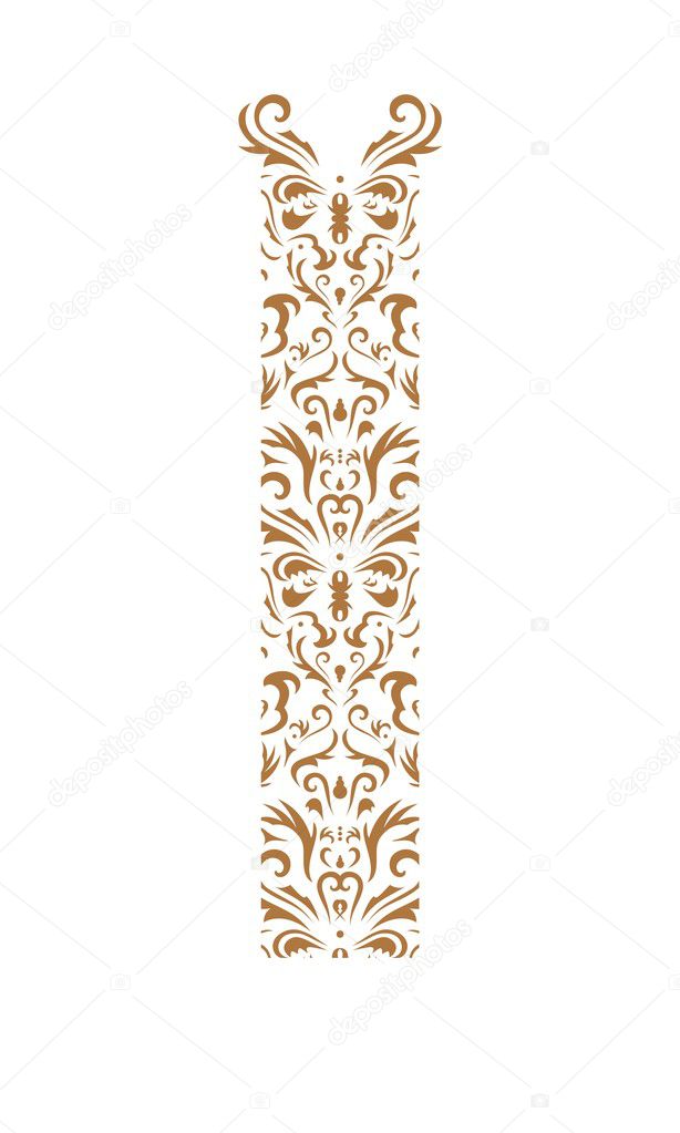 Floral letter. Ornament font Stock Vector Image by ©Designer_things ...