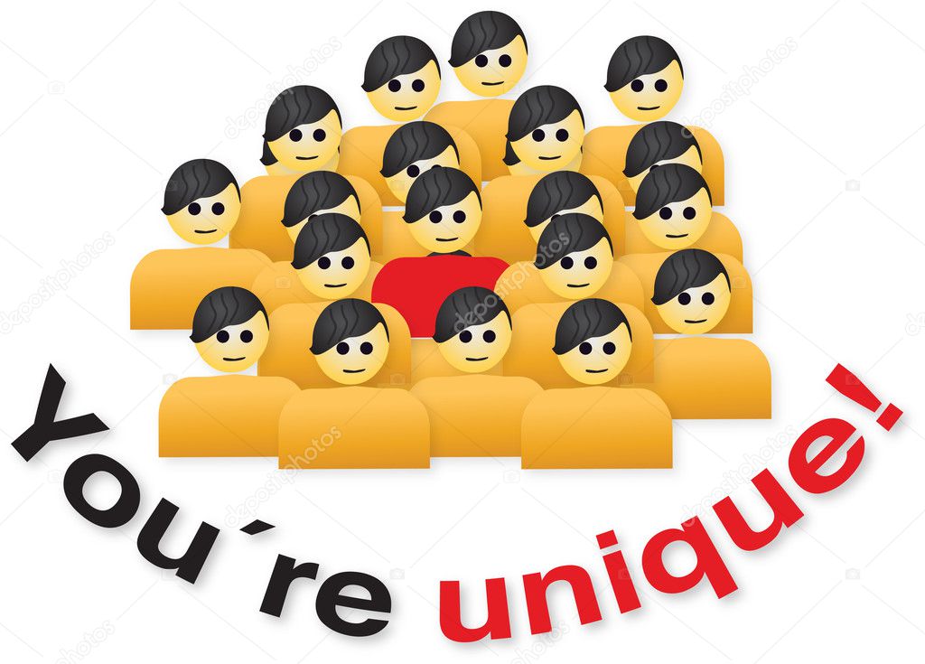 You´re unique! — Stock Vector © mastertasso #1914033