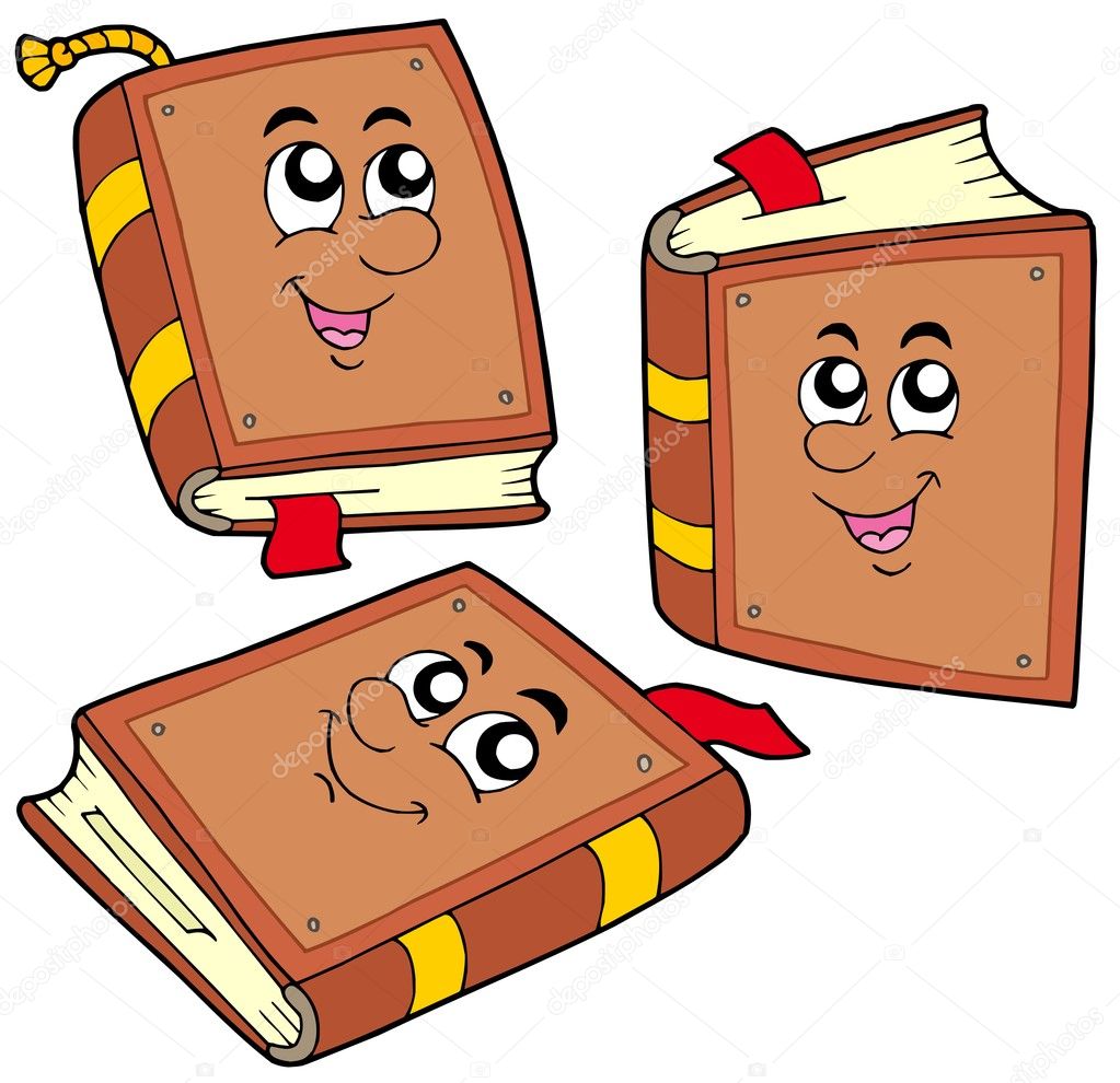 Cartoon books in various positions — Stock Vector © clairev #2147805