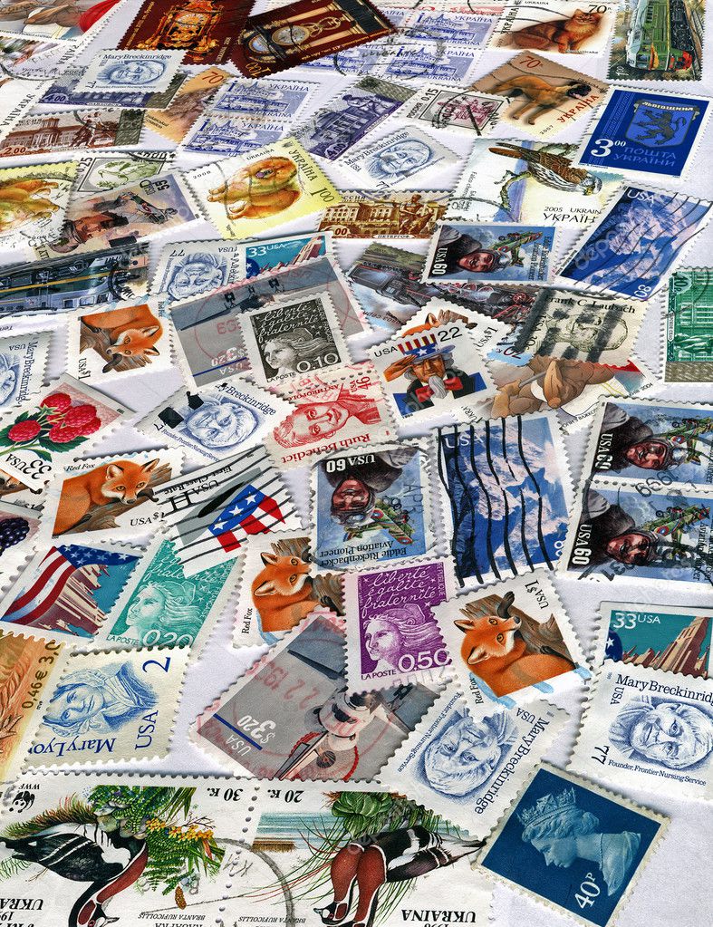 Heap of different colorful post stamps – Stock Editorial Photo © fmua09 ...