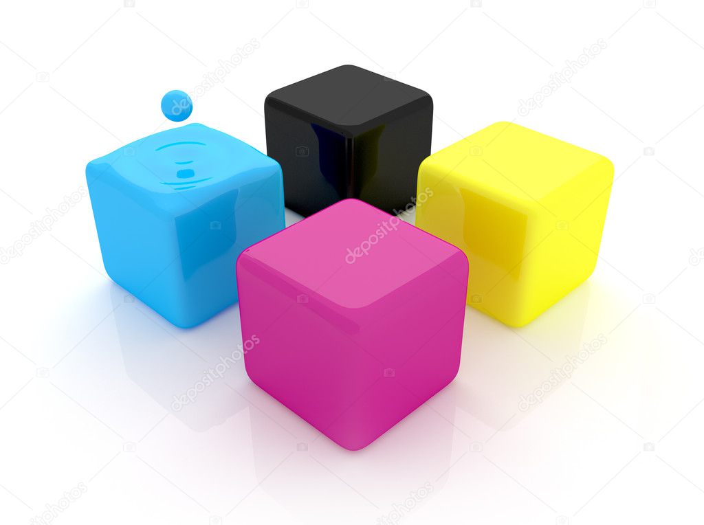 CMYK cubes Stock Photo by ©jordygraph 1924233