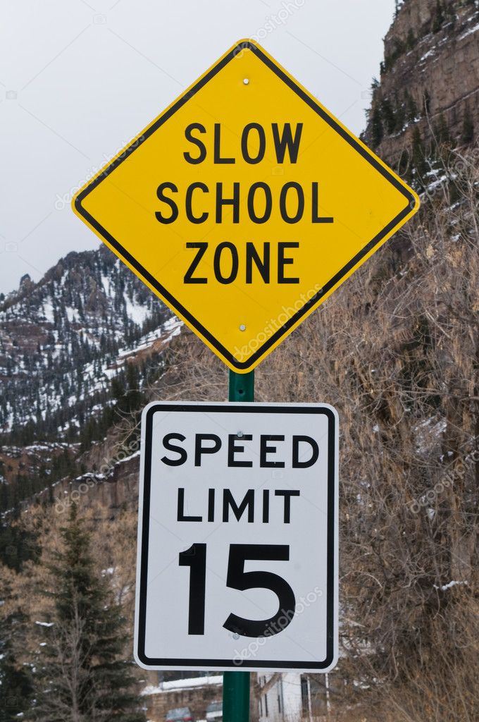Slow School Zone Sign