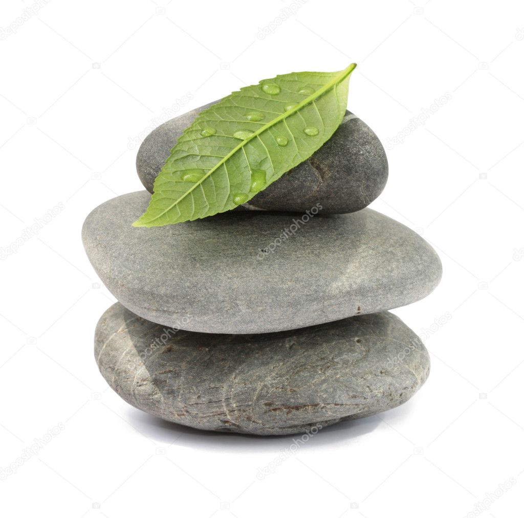Stack of stones and leaf — Stock Photo © Tihon6 #1949614