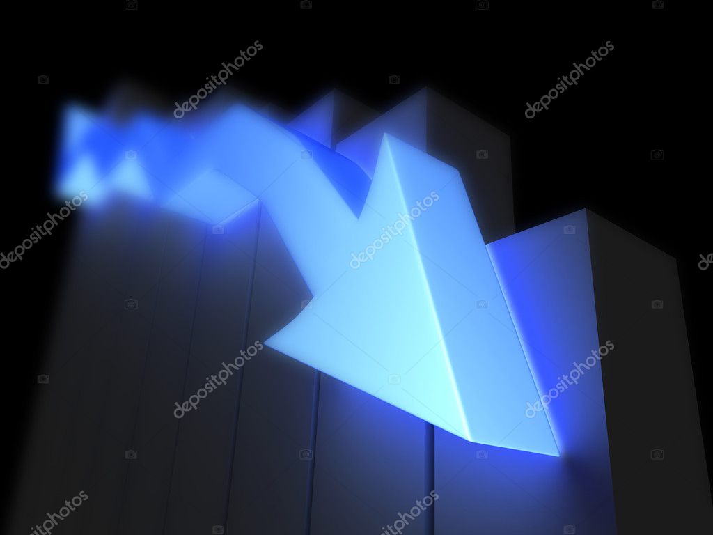 Blue pointer down Stock Photo by ©Vladru 2481309