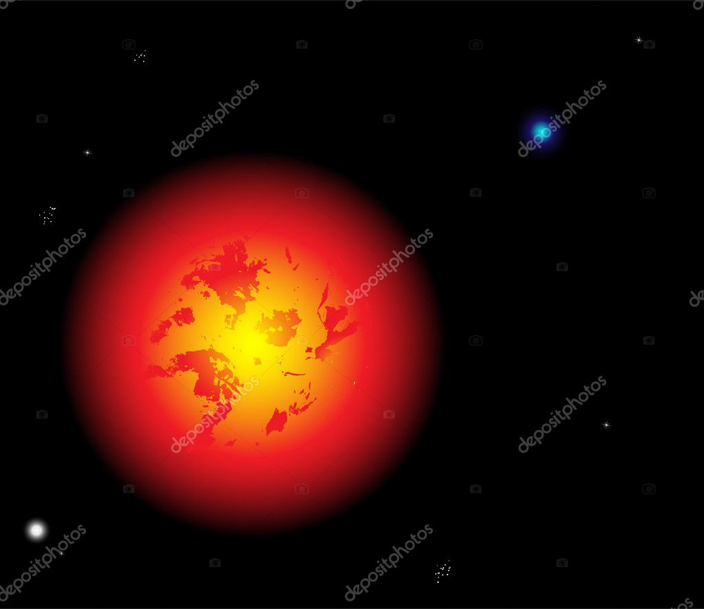 Sun in space Stock Vector Image by ©gubh83 #1991176