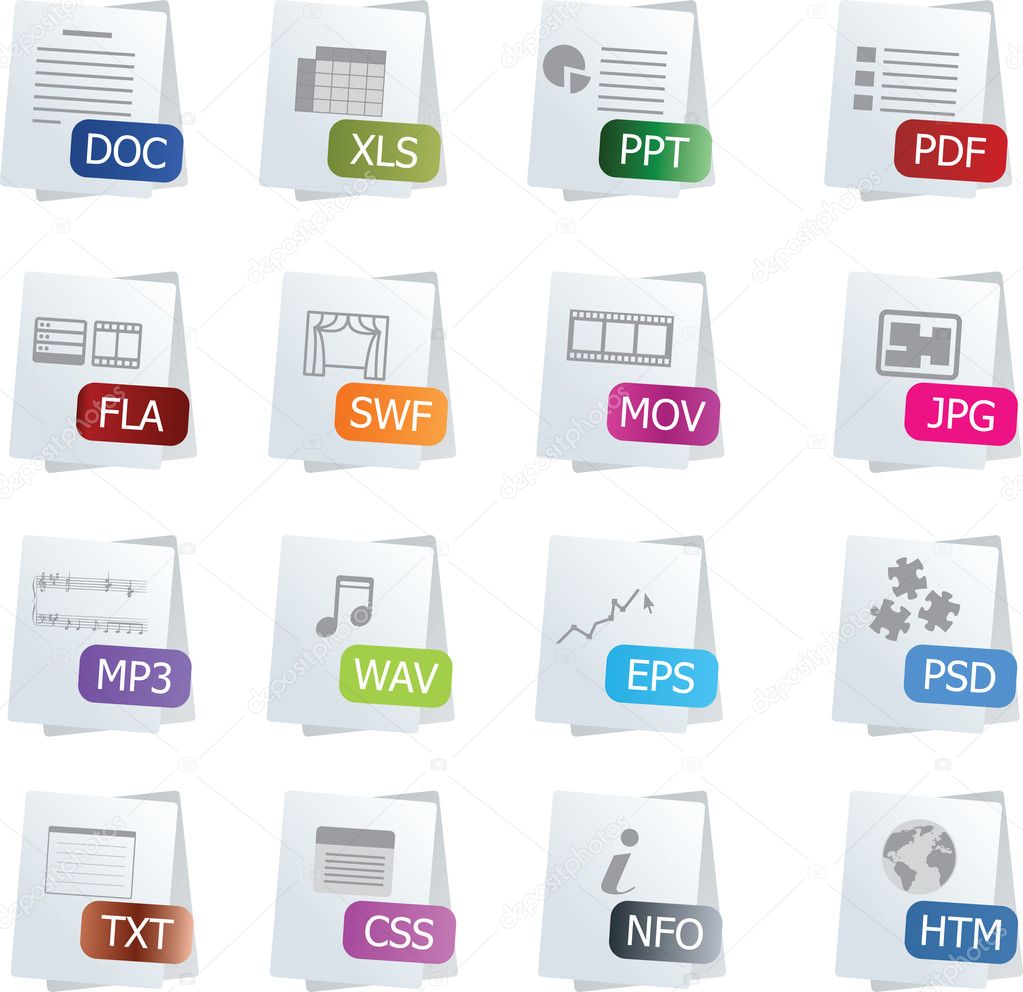 File Icon Set — Stock Vector © slaviana #1980010