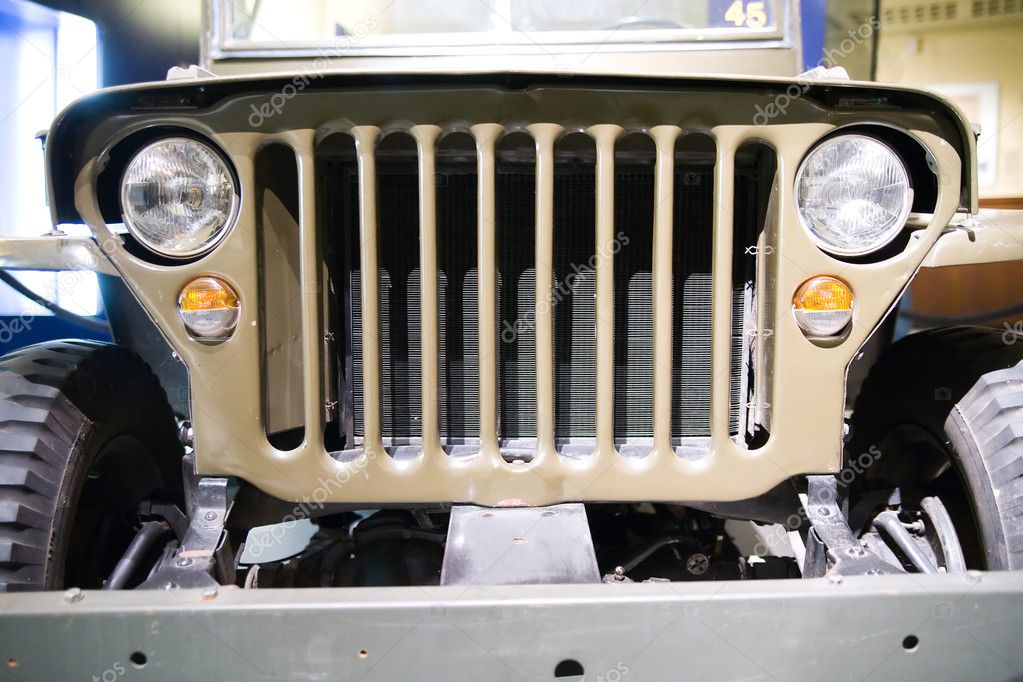 Front of old american jeep — Stock Photo © furzyk73 #2022254
