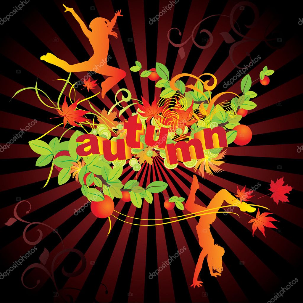 Autumn dance lady — Stock Photo © cherju #2127655