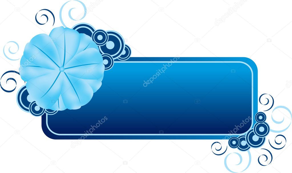 Blue Flower Banner Stock Vector by ©Tallisman 2078622