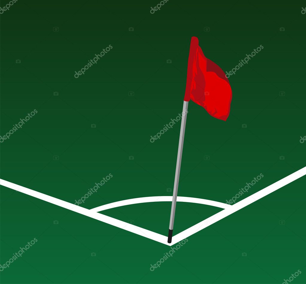 Corner Soccer field — Stock Vector © cienpies #2143970