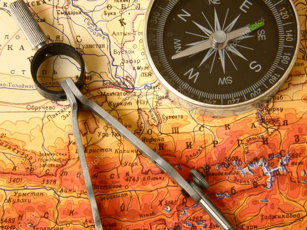 Kompass und Karte — Stockfoto © ilya88 #2043982