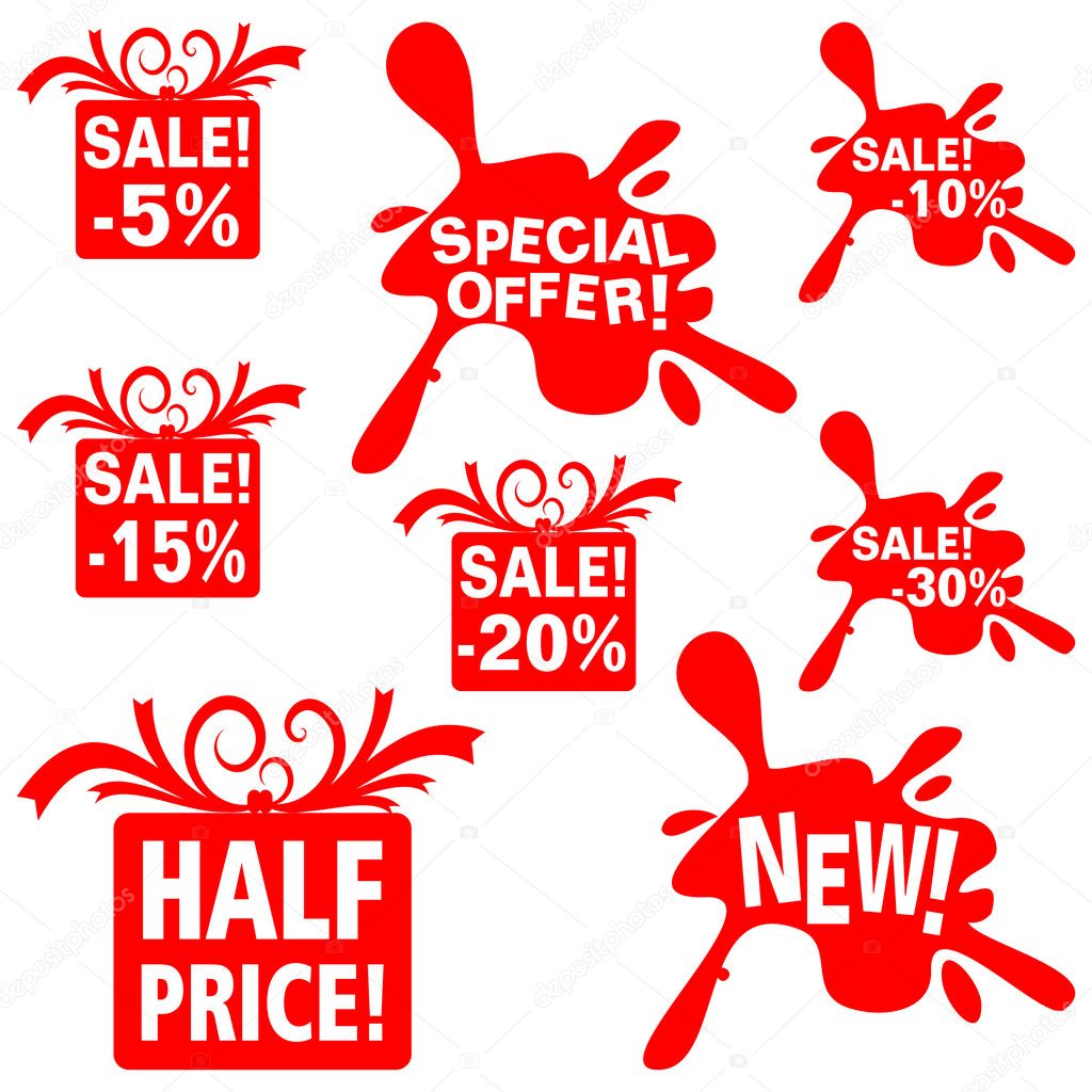 Sale stamp vector set Stock Vector Image by ©lakalla #2466030