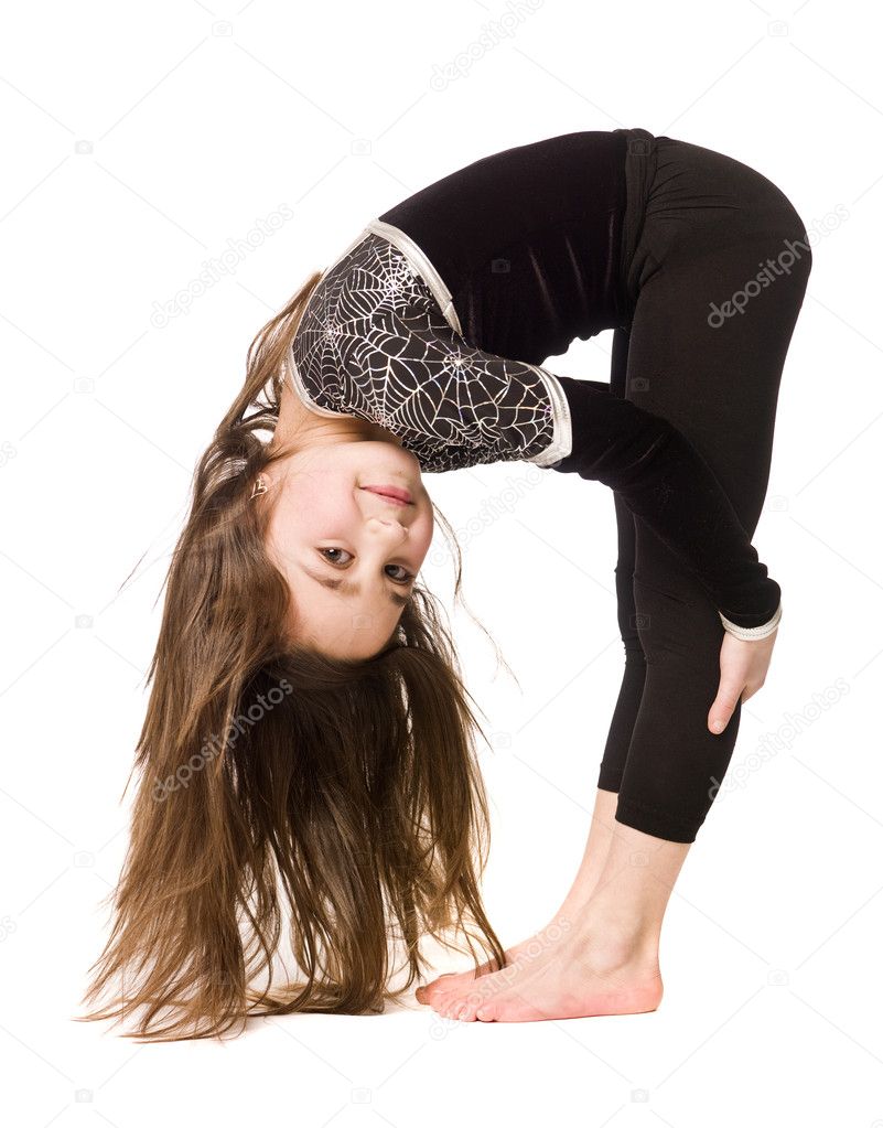 Young girl doing gymnastics — Stock Photo © gemenacom #2022107