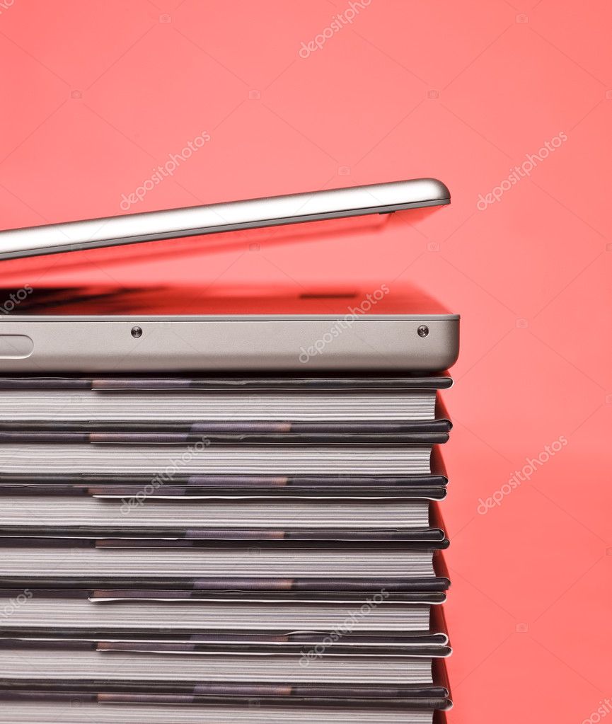 Laptop on top of books — Stock Photo © gemenacom #2027321
