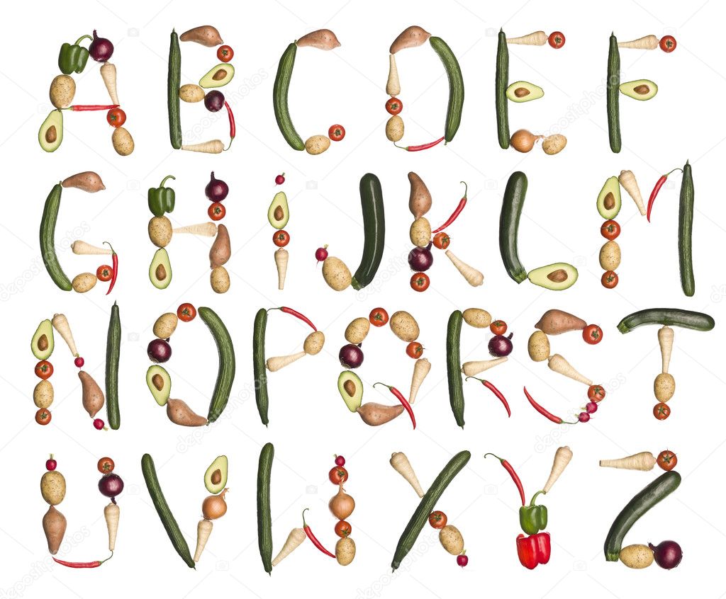 The Alphabet formed by vegetables — Stock Photo © gemenacom #2029359