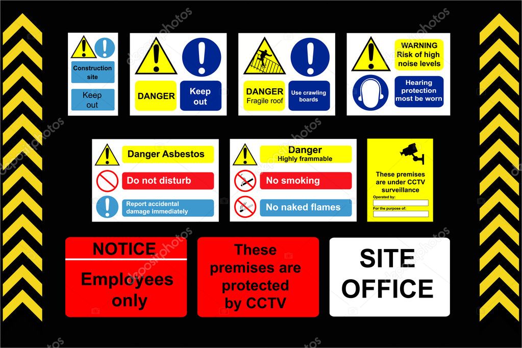 Construction Signs building site — Stock Vector © ngaga35 #2331997