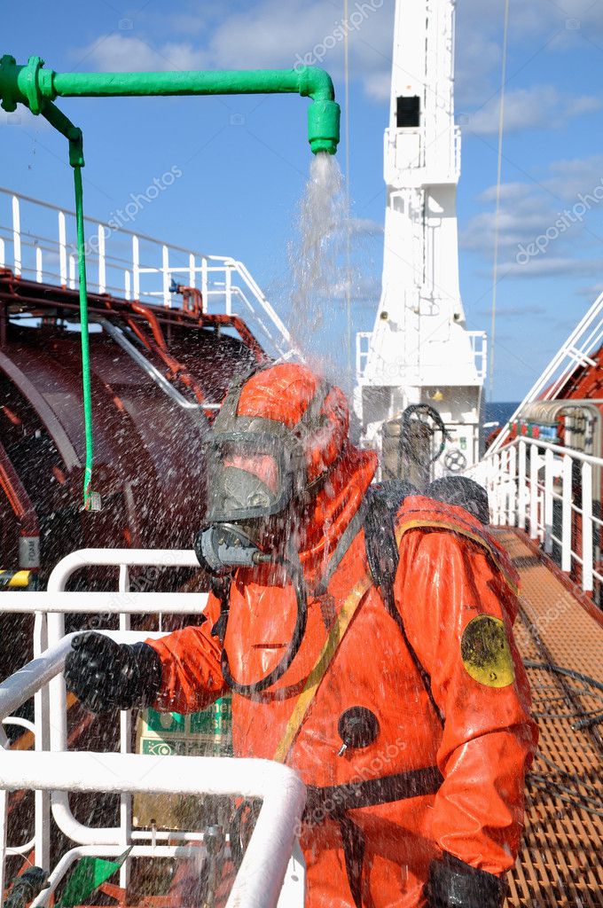 Sailor in a protective suit — Stock Photo © karelstudio #2579887