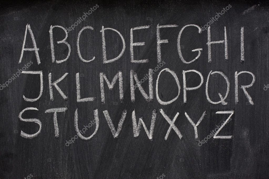 English alphabet on a blackboard Stock Photo by ©PixelsAway 2434423