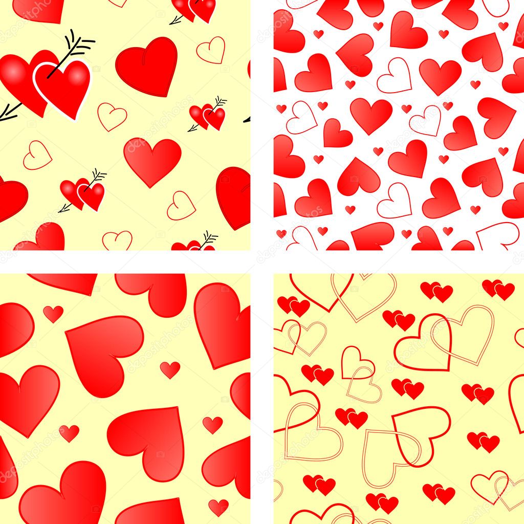 Seamless valentine patterns Stock Vector Image by ©ihor_seamless #2180598