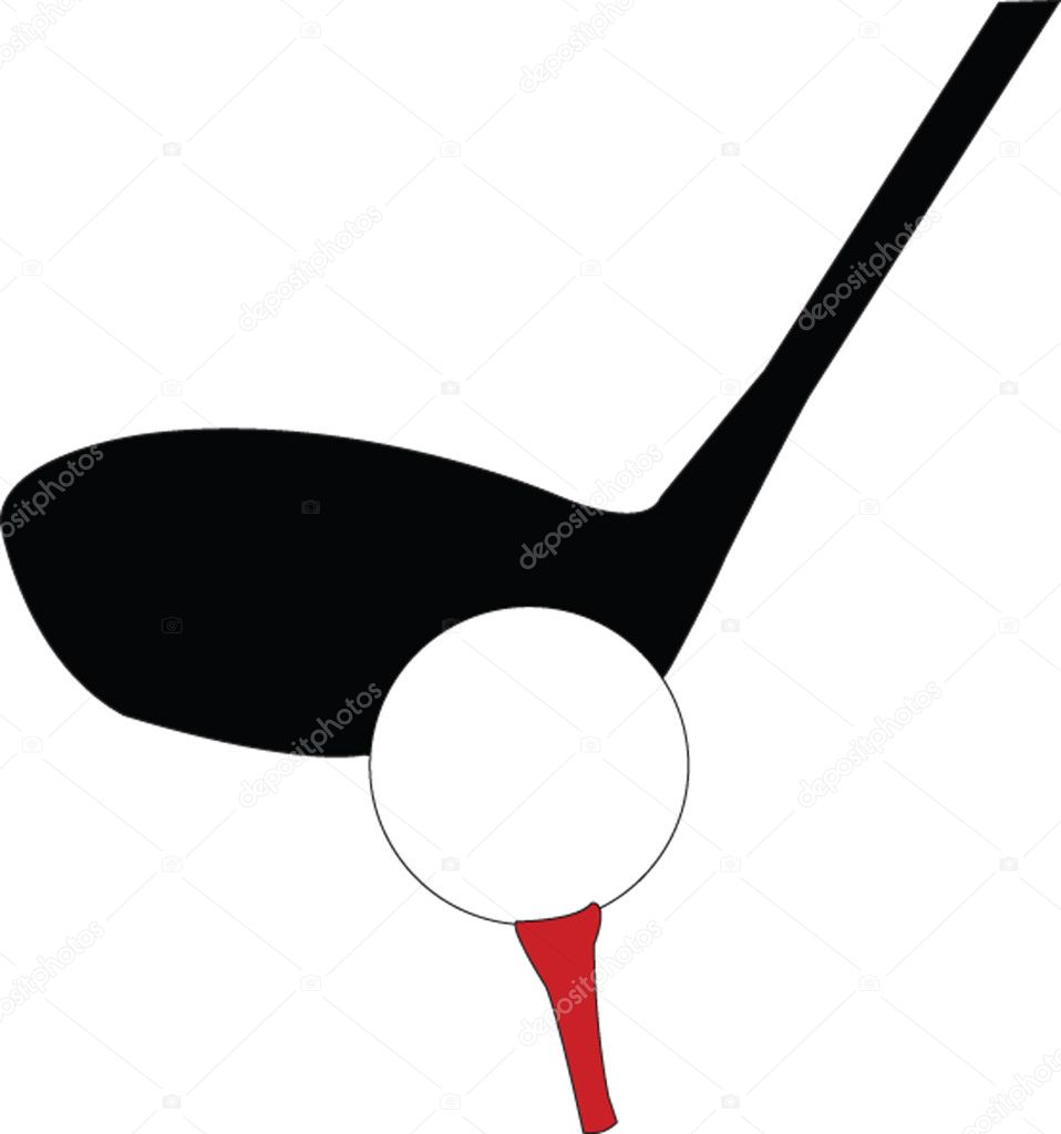 Golf ball and bat Stock Vector Image by ©violeta #2165379