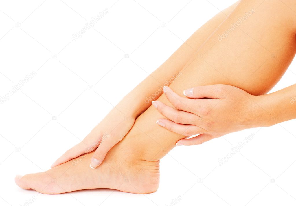 Hands Massaging Leg Stock Photo by ©cardmaverick 2627307