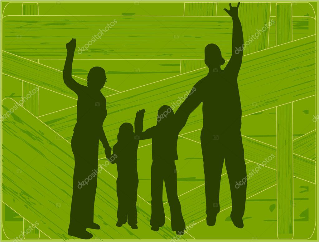Family - vector profiles Stock Vector by ©pablonis 2054312