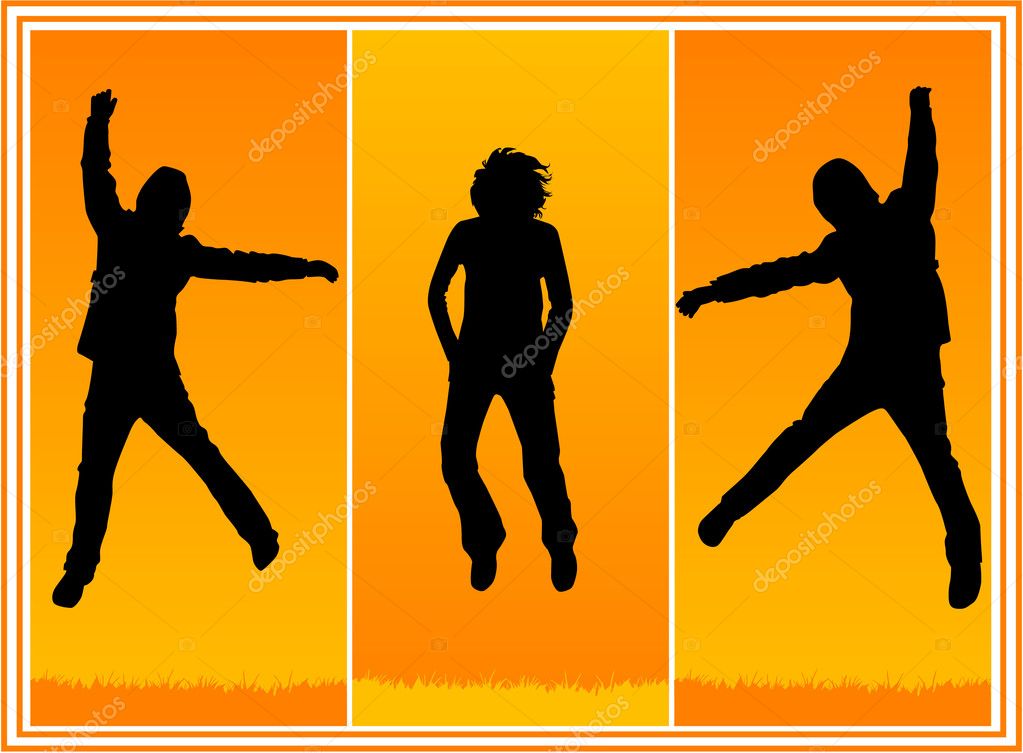 Jumping Shadows - Nature Stock Vector by ©pablonis 2557841