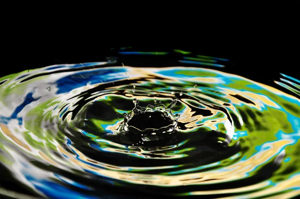 Beautiful splash of water yellow-green - Stock Image - Everypixel