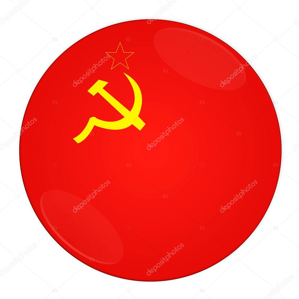 Ussr button with flag — Stock Photo © olinchuk #2108118