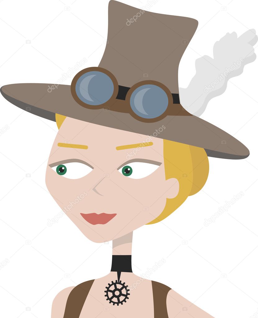 Steampunk Man Head Portrait Smiling Stock Vector Image by ©mheldvector ...