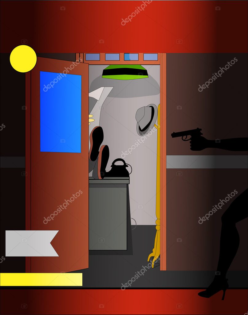 Pulp Fiction Scene Cover Stock Vector Image by ©mheldvector #2573069