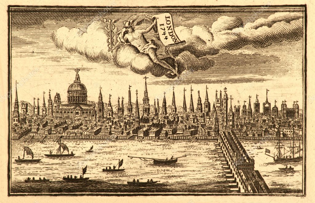 Ancient skyline view of London England.. — Stock Photo © meteor #2187560