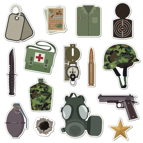 Military stickers — Stock Vector © mattasbestos #2076835