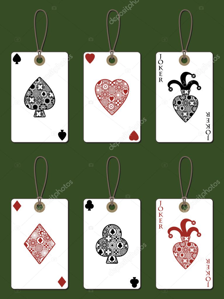Playing card tags — Stock Vector © mattasbestos #2166081