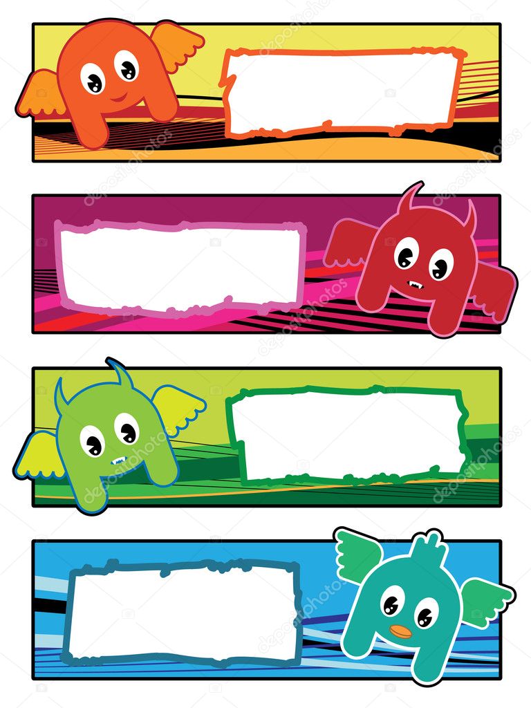 Devil banners — Stock Vector © mattasbestos #2410886