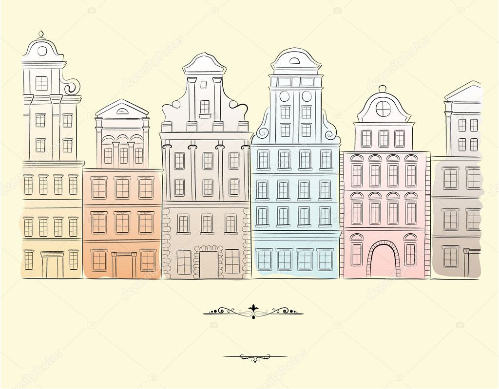 Historical buildings. — Stock Vector © matsiash #2065997
