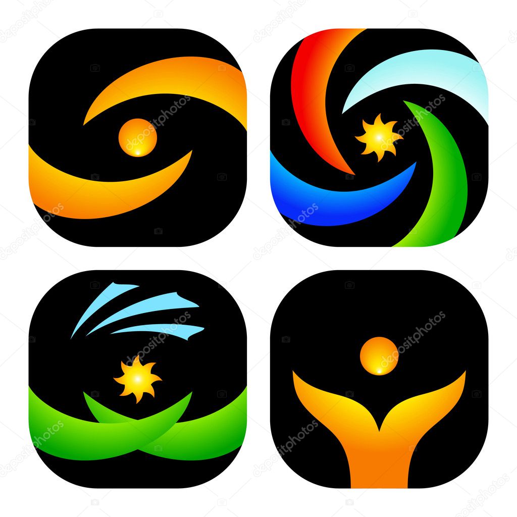 Abstract icons or logos — Stock Vector © nata-art #2135524