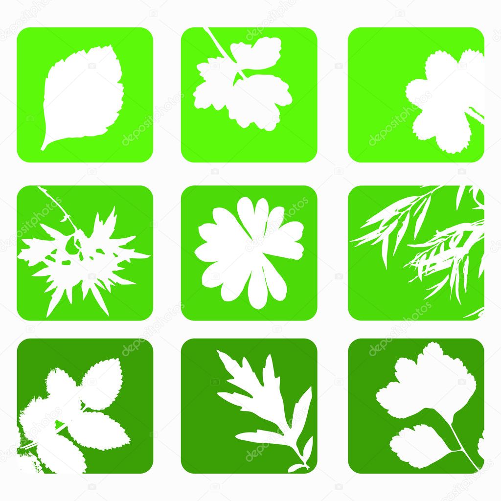 Set nature icons. — Stock Vector © M_A_R_G_O #2206597
