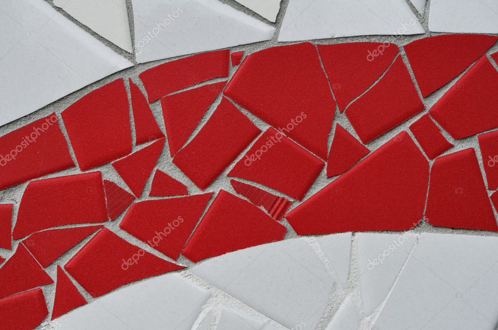 Red and White Tile Mosaic — Stock Photo © herreid #2295349
